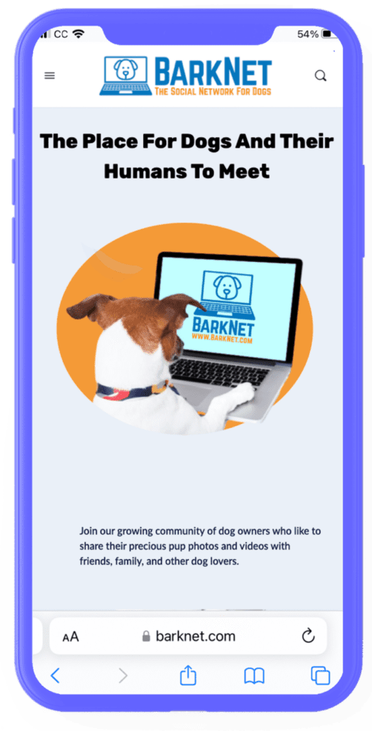 Home Page - Logged Out - BarkNet